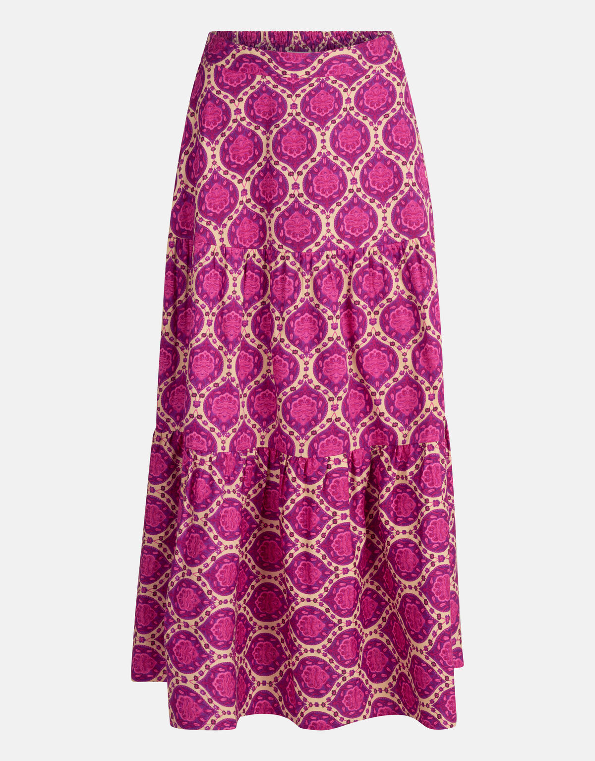 Grafische Maxi Rok Paars | Shoeby