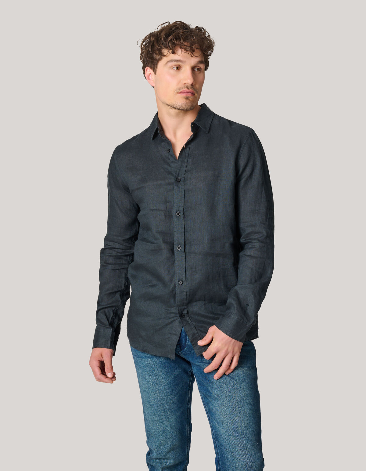 Linnen Overhemd Zwart | Shoeby