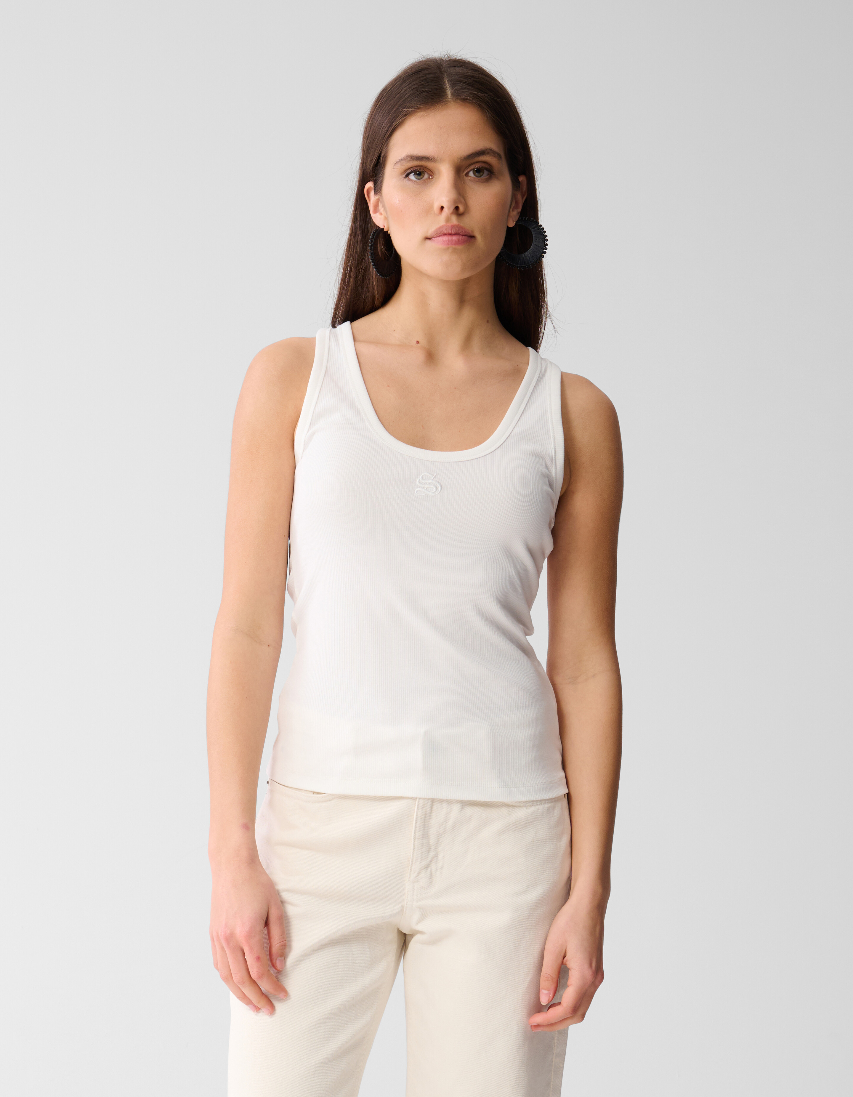 Shoeby Logo Tanktop Wit | Shoeby