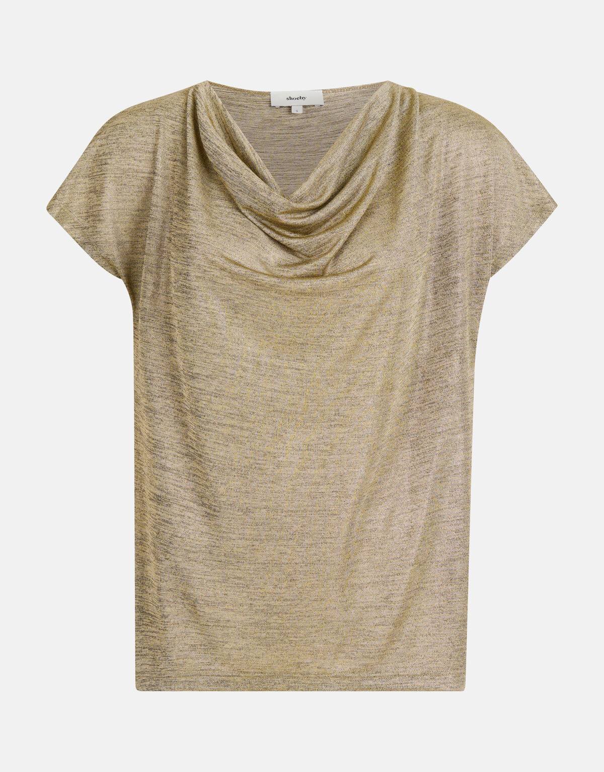 Gedrapeerde Glitter Top Goud | Shoeby
